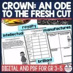 Crown An Ode To The Fresh Cut Reading And Writing Activities In Digital ...