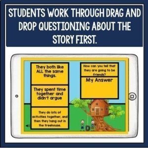 Enemy Pie Comprehension Activities Boom Cards | Comprehension Connection