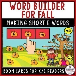 Fall CVC Word Building Activity Boom Cards, Phonics, Short Vowels ...