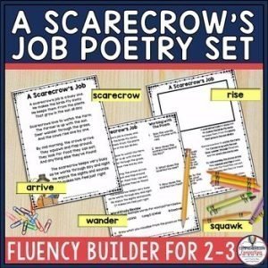 Fall Poem Of The Week For Scarecrow Unit Fluency Activities Visualizing ...