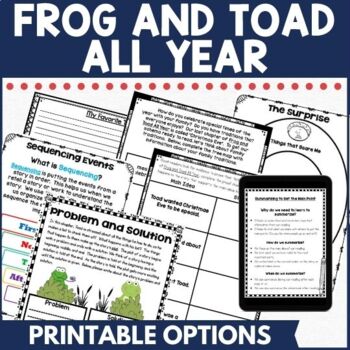 Frog And Toad All Year By Arnold Lobel Activities In Digital And PDF ...