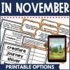 In November By Cynthia Rylant Activities In Digital And PDF ...