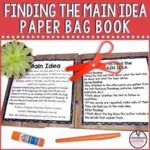 Main Idea Paper Bag Book, Main Idea Project, Main Idea Activity ...