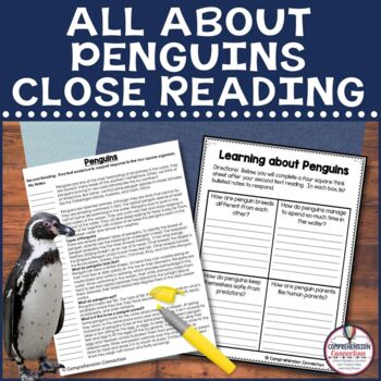 Penguins Close Reading, Winter Close Reading Informational Texts ...