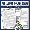 Polar Bears Close Reading Activity, Winter Close Reading, Informational ...